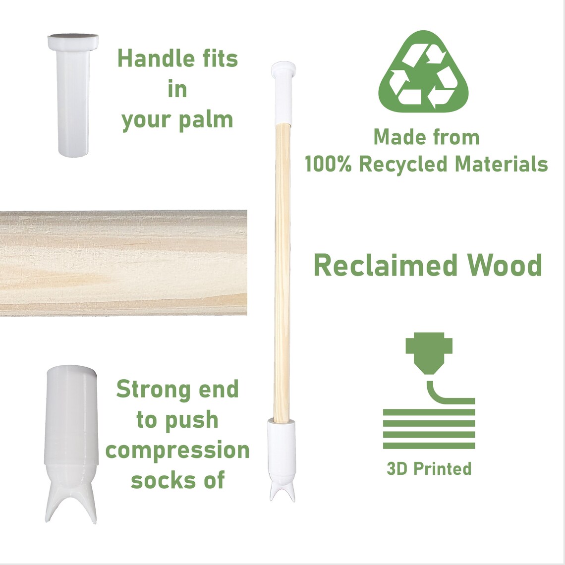 Compression Sock Remover, Helper, Extra Long Reach, Disability ...