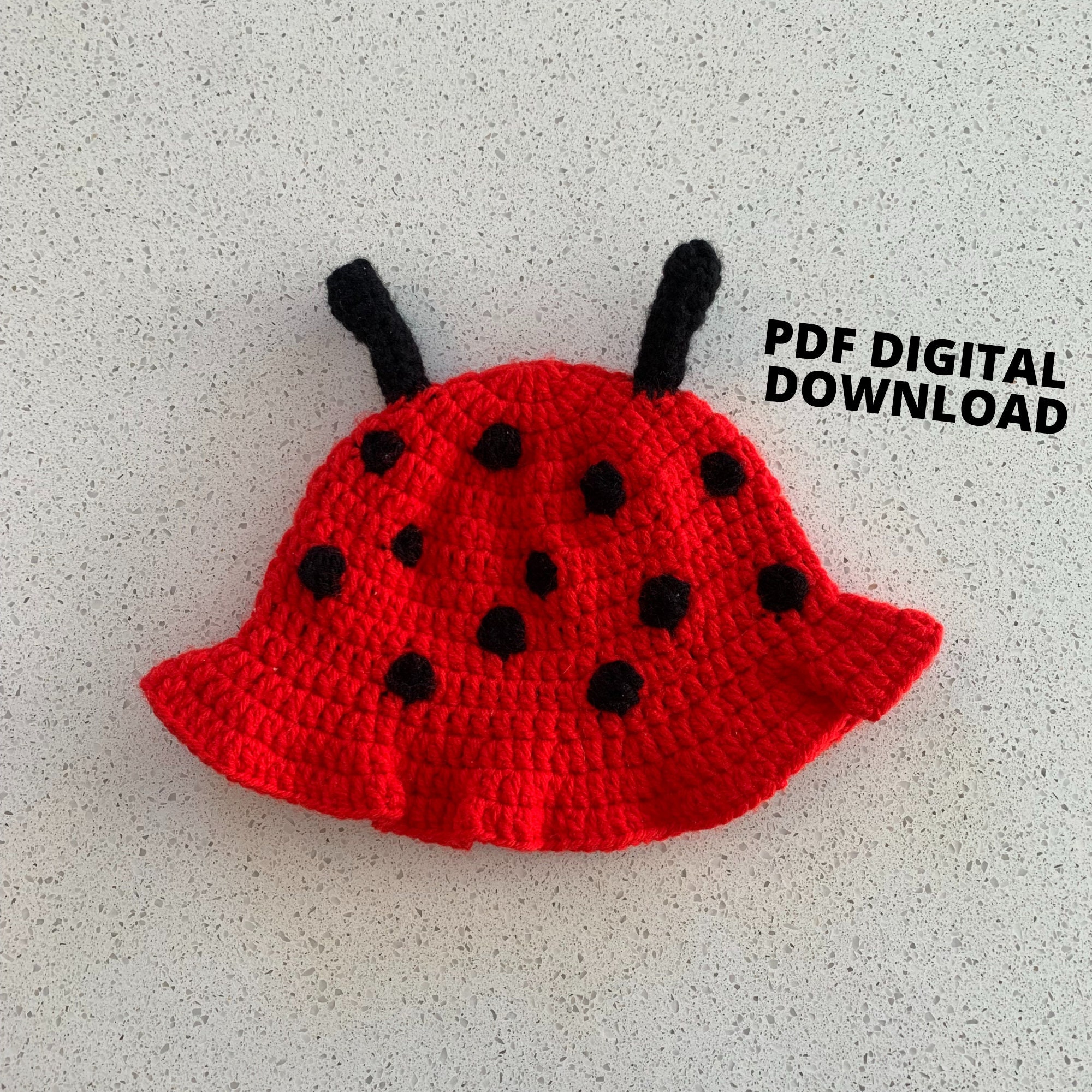 Ladybug Crochet Baby Hat PATTERN ONLY - Etsy