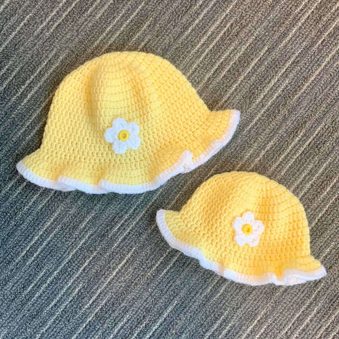 Floral Crochet Baby Bucket Hat PATTERN ONLY | Etsy