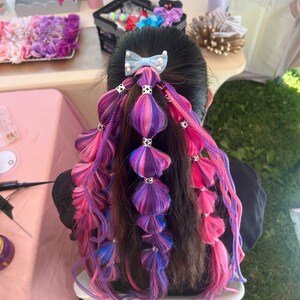 Bubble Braids Ponytails Braided Rave Hair Purple - Etsy