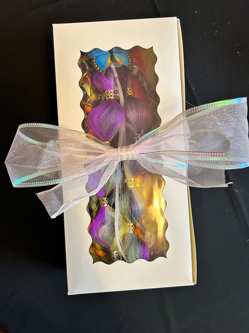 Bubble Braids Ponytails Braided Rave Hair Purple - Etsy