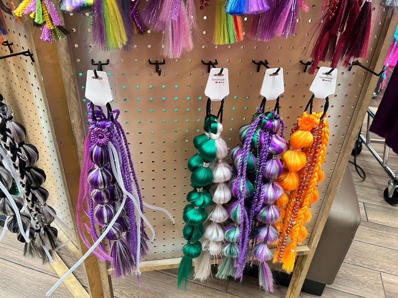 Braided Rave Hair Extensions 26in Ponytails Bubble Braids Shades of ...