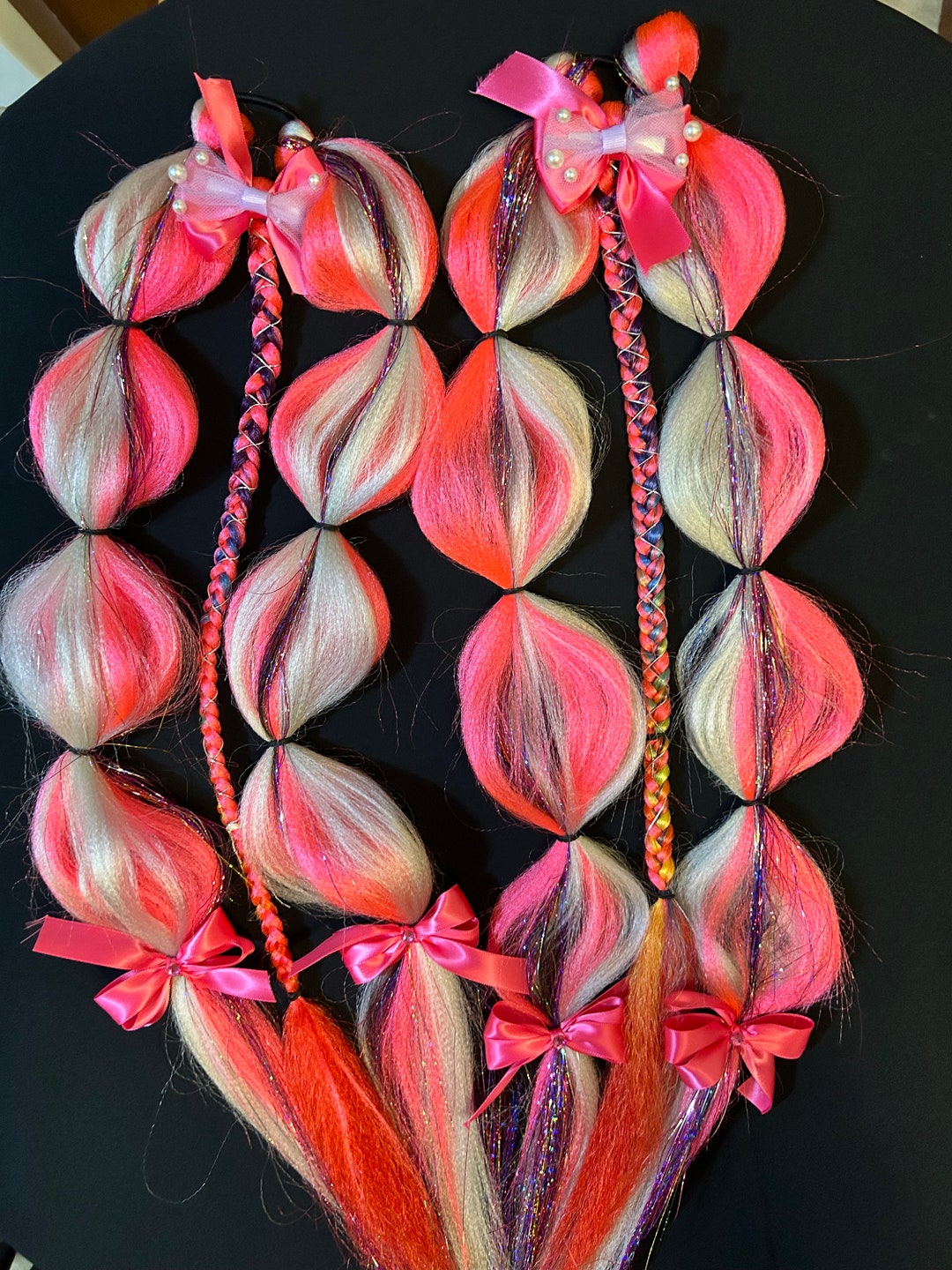 Braided Ponytail Rave Hair Rave Outfit Costume Hair Fake Hair Extension ...