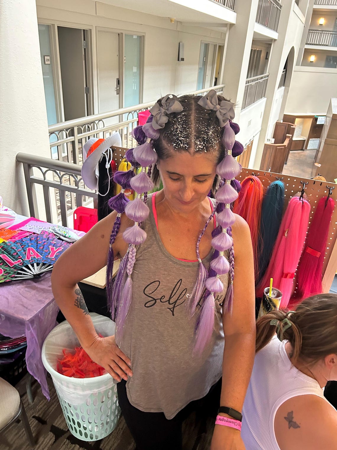 Braided Rave Hair Extensions 26in Ponytails Bubble Braids Shades of ...