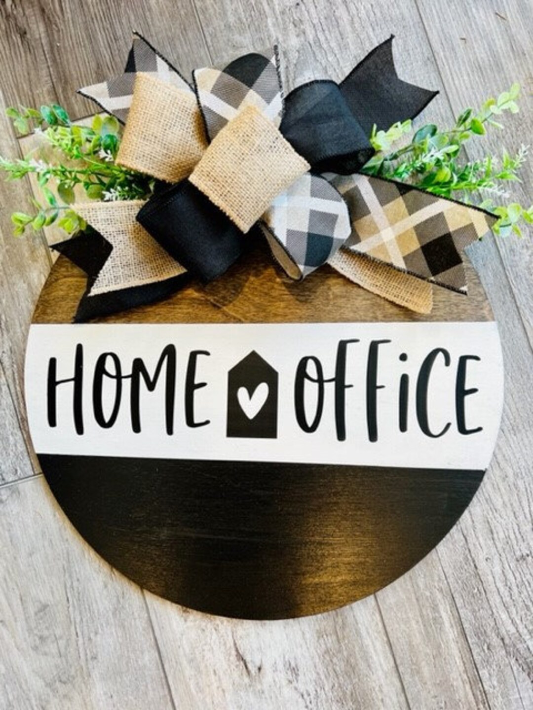 Home Office Door Hanger, Wood Round Sign, Office Decor, Home Decor ...