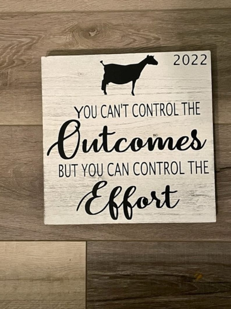 Show Animal Sign, You Can't Control the Outcomes, Fair Award, Livestock ...