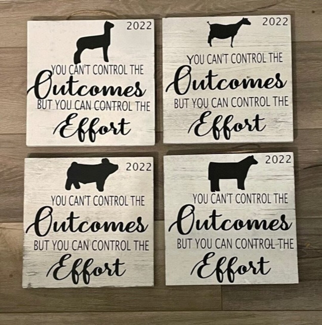 Show Animal Sign, You Can't Control the Outcomes, Fair Award, Livestock ...