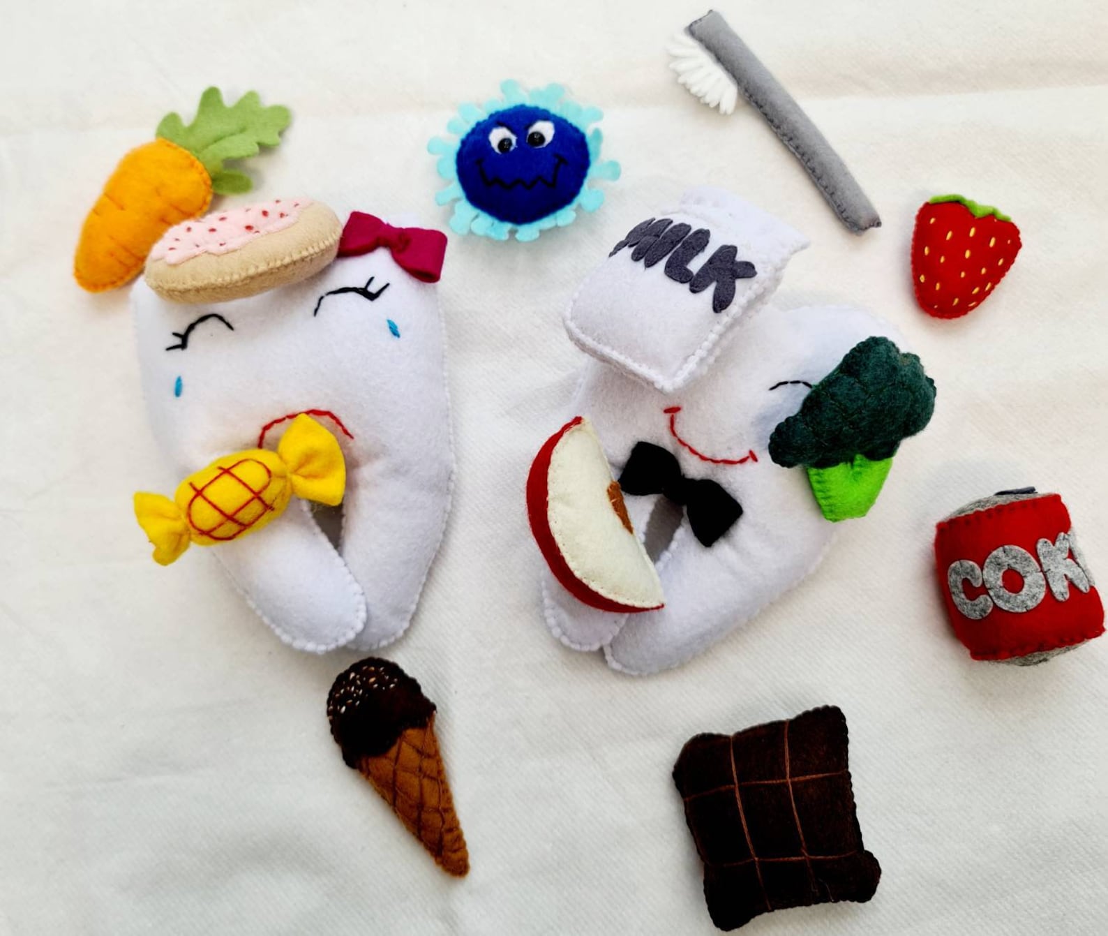 Happy Teeth. Sad Tooth. Comes With Food That is Good for the Teeth and ...