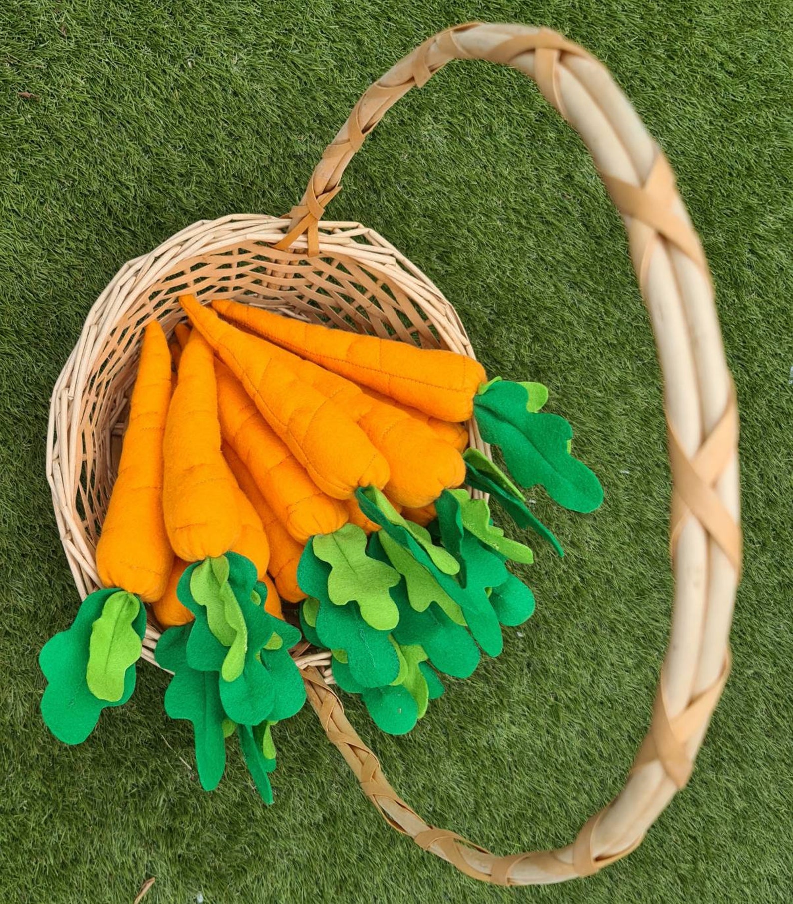 Loose felt carrots play food pretend kitchen kitchen | Etsy