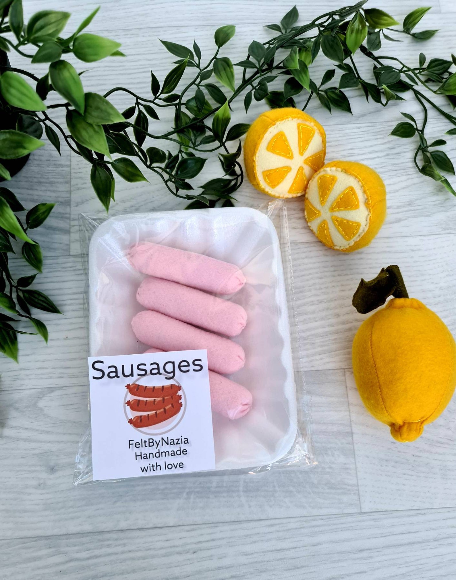 Felt Play Food Felt Play Meat Felt Salmon Felt Steak Felt Play Sausages ...