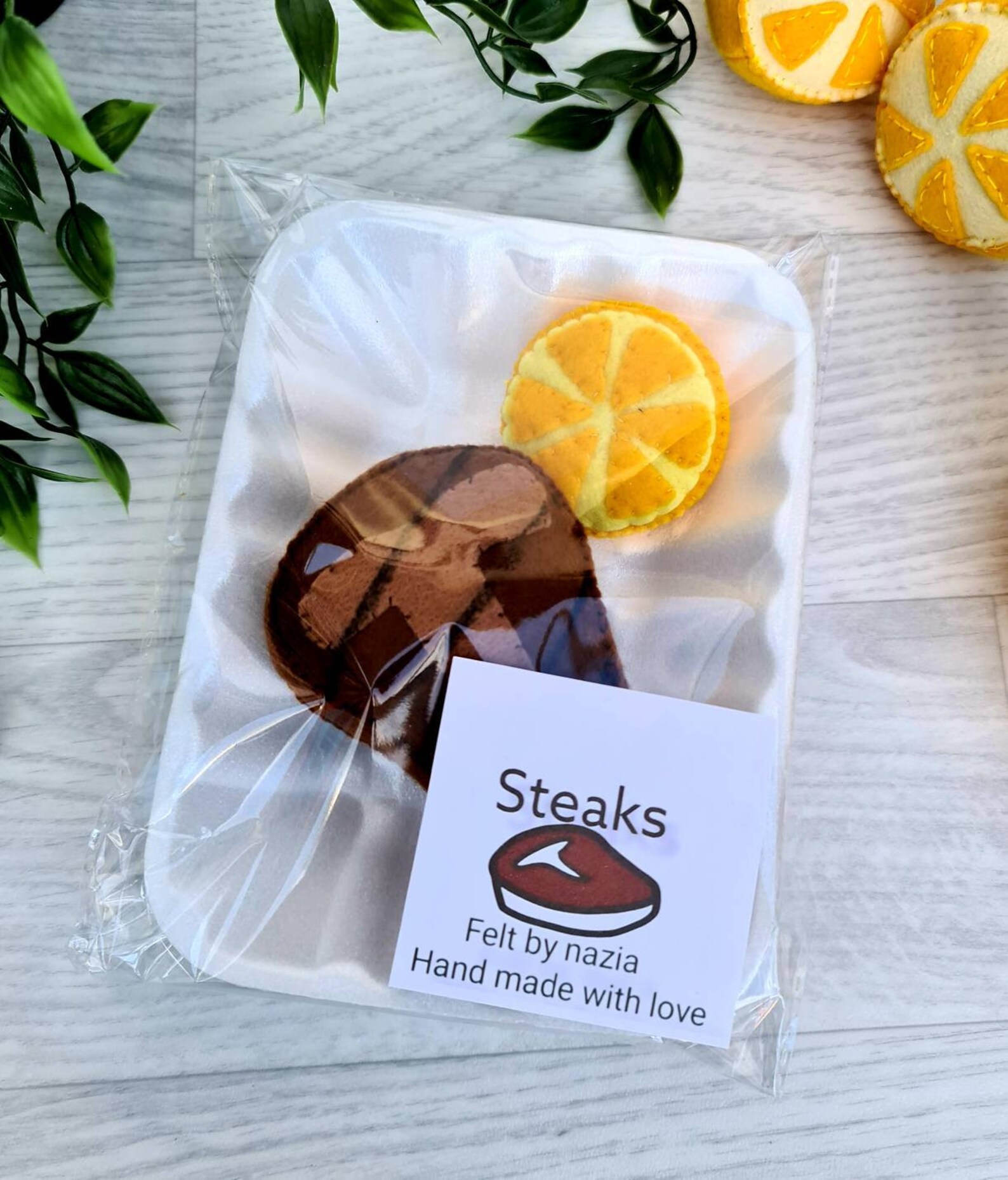 Felt Play Food Felt Play Meat Felt Salmon Felt Steak Felt Play Sausages ...