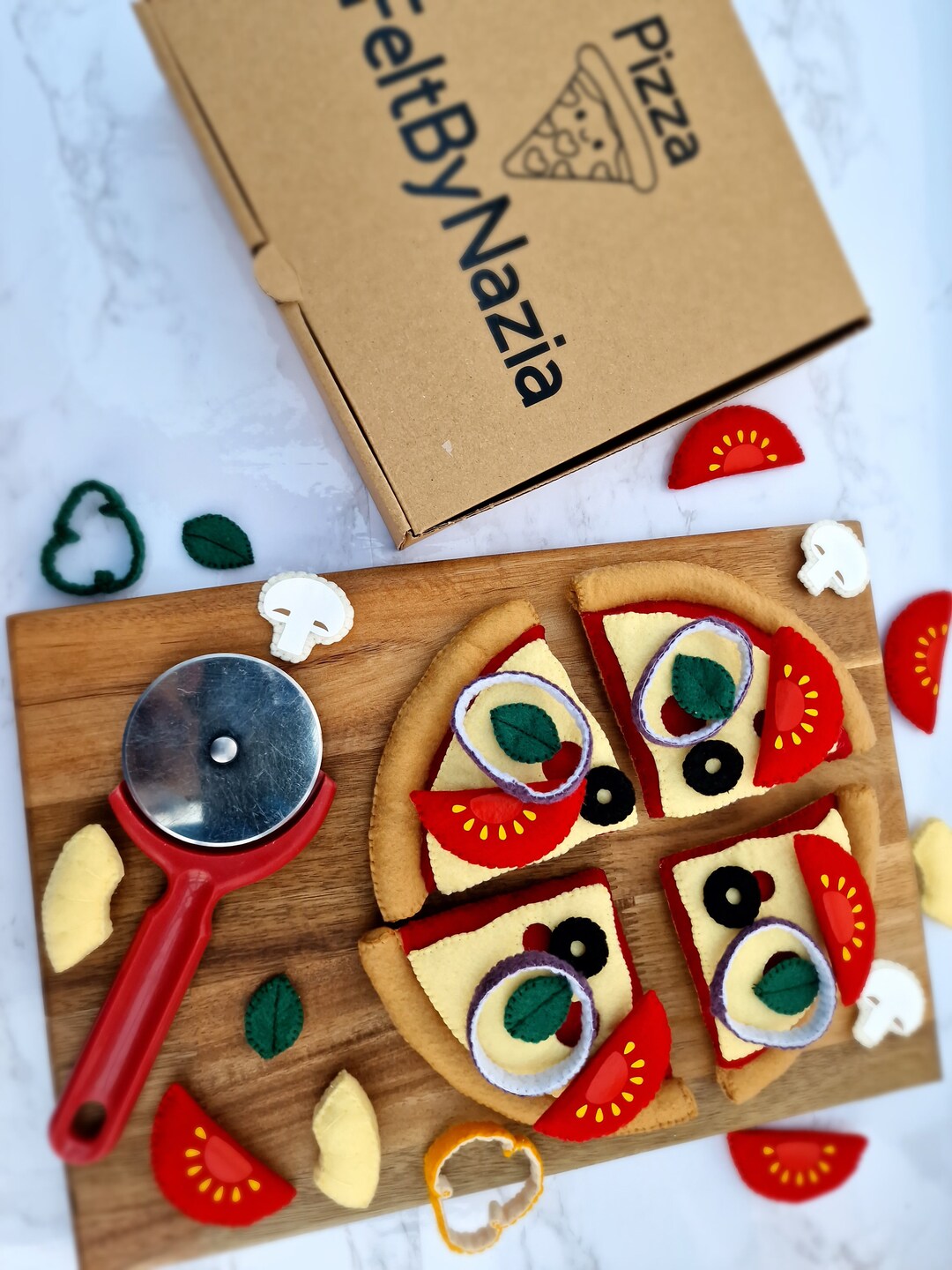 Play Pizza Cooking Pretend Play Food Montessori Toys Learning Kids Play ...