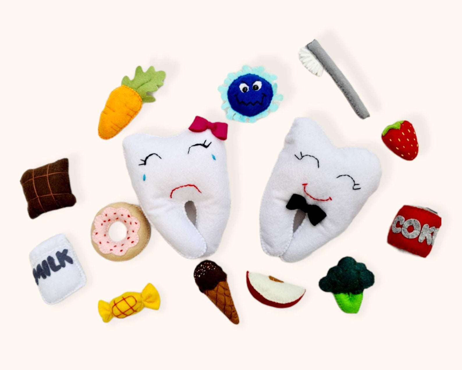 Happy Teeth. Sad Tooth. Comes With Food That is Good for the Teeth and ...
