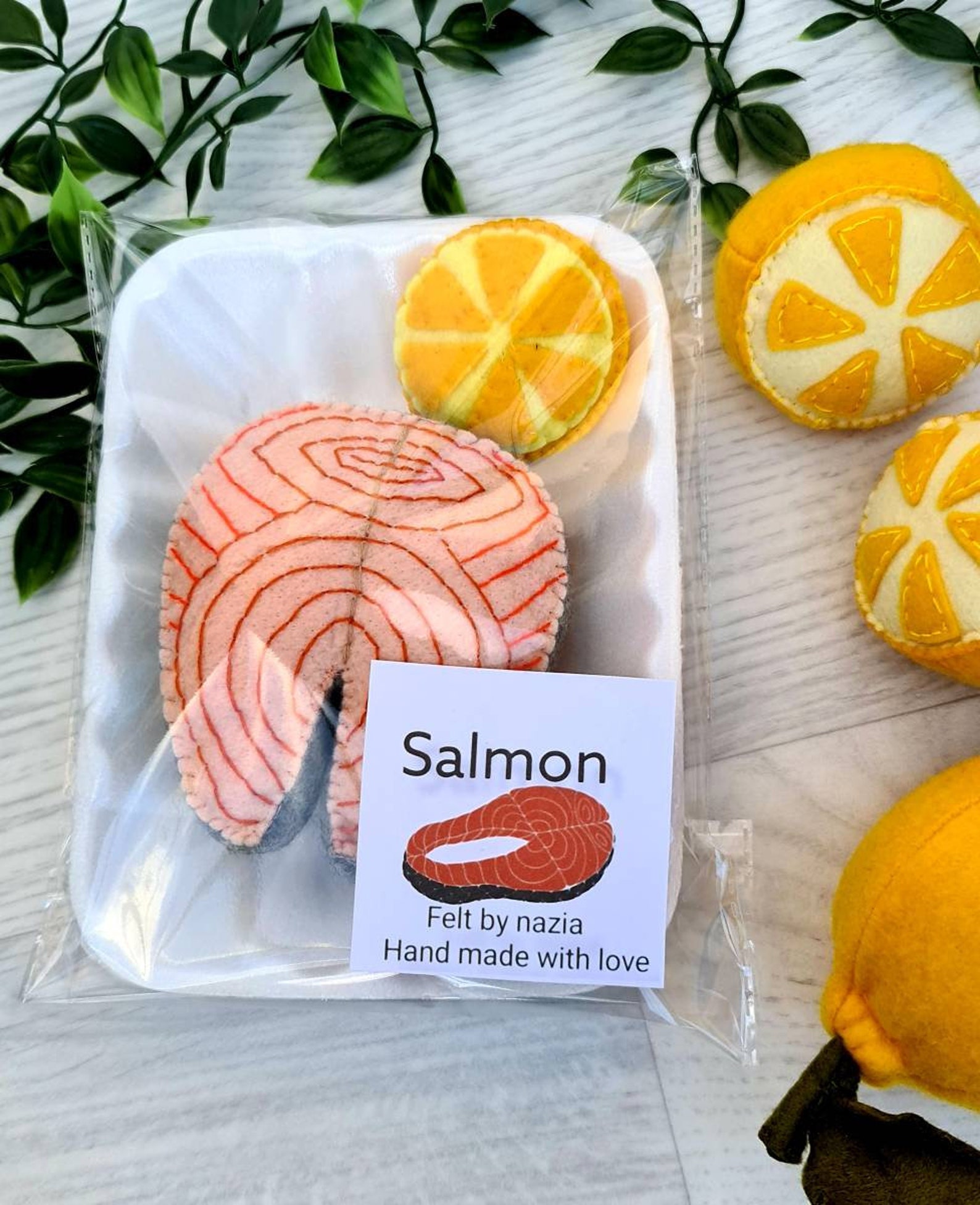 Felt Play Food Felt Play Meat Felt Salmon Felt Steak Felt Play Sausages ...