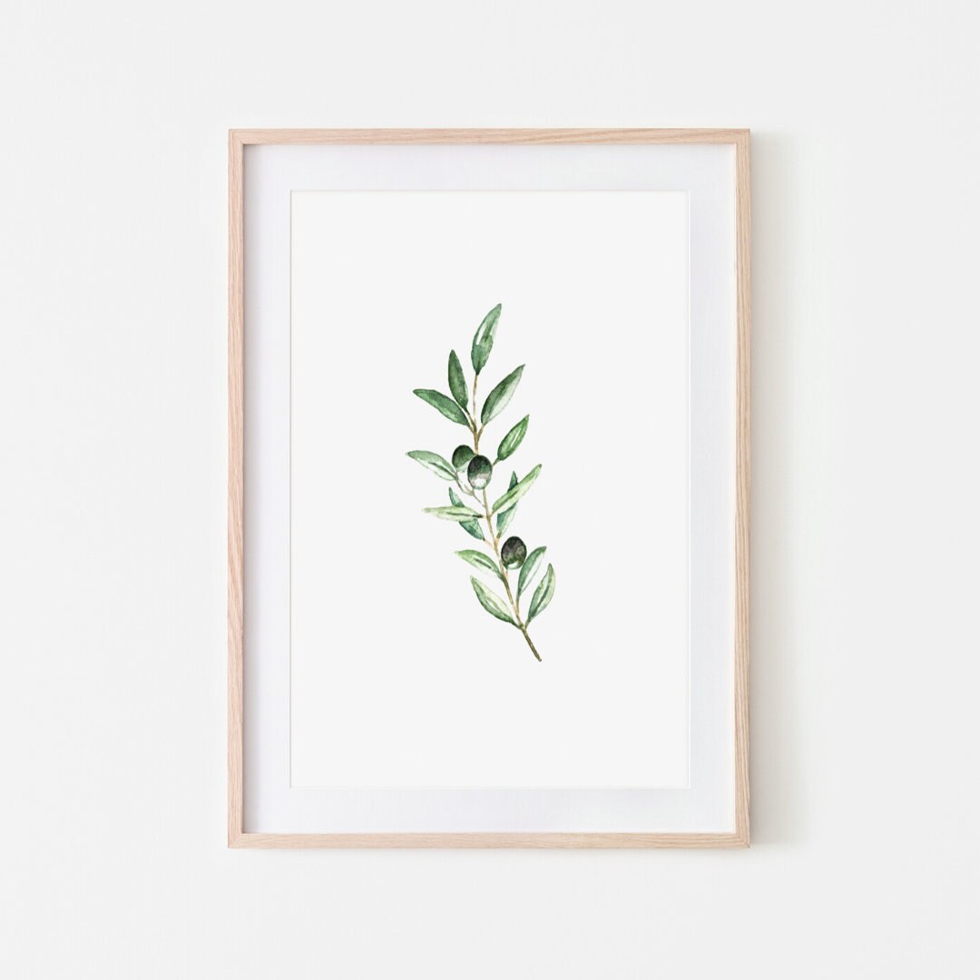 Olive Branch Print | DIGITAL ART Olive Branch Print - Etsy