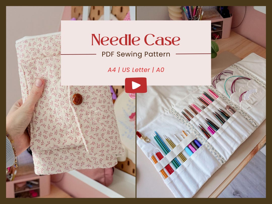 Needle Case Sewing Pattern | PDF English Pattern | + Youtube Tutorial ...