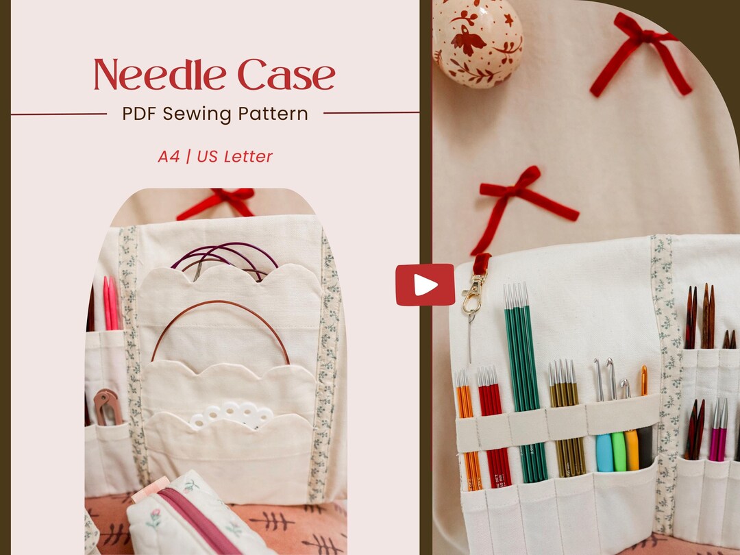 Needle Case Sewing Pattern | PDF English Pattern | + Youtube Tutorial ...