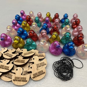 Jeep Ducking Starter Pack: Glitter Rubber Ducks and Engraved Wood Tags ...
