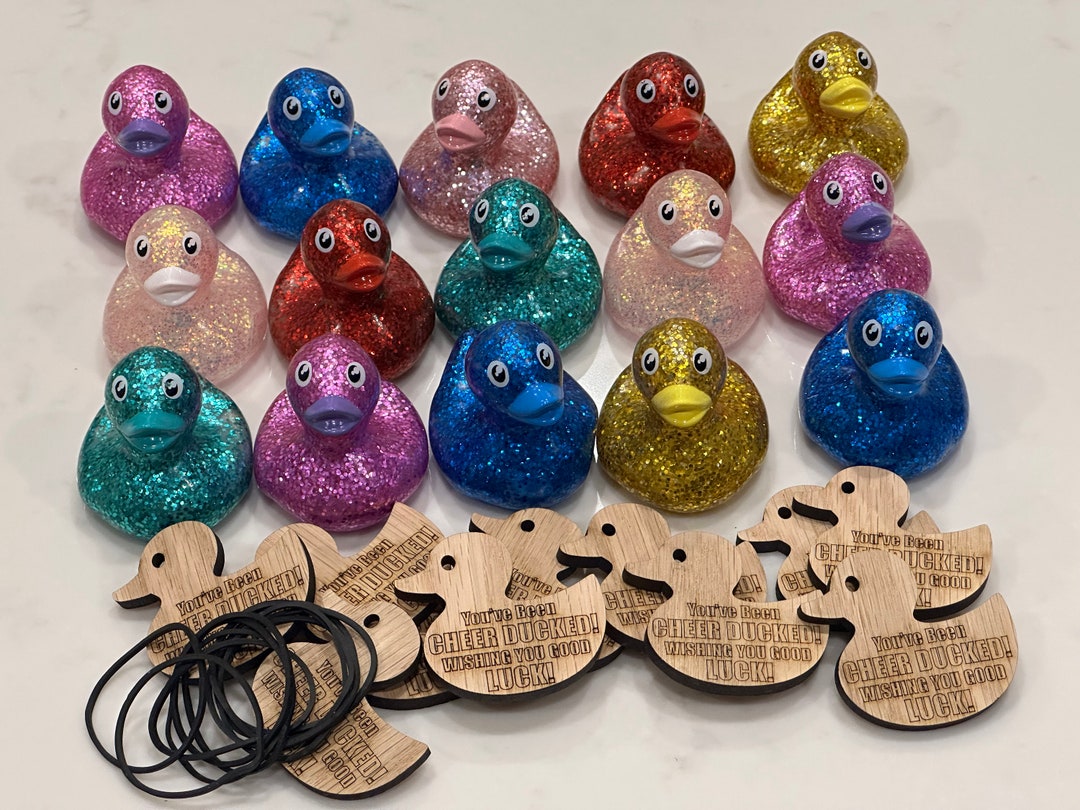 Cheer Duck Good Luck Wood Tags. With or Without Glitter Ducks. Cheer ...
