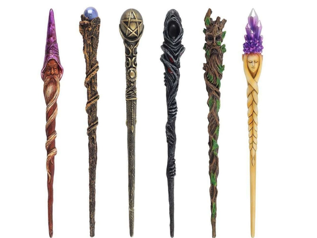 Wizard Warlock Witch Wand , Halloween Wands for Cosplay , Resin Wizard ...