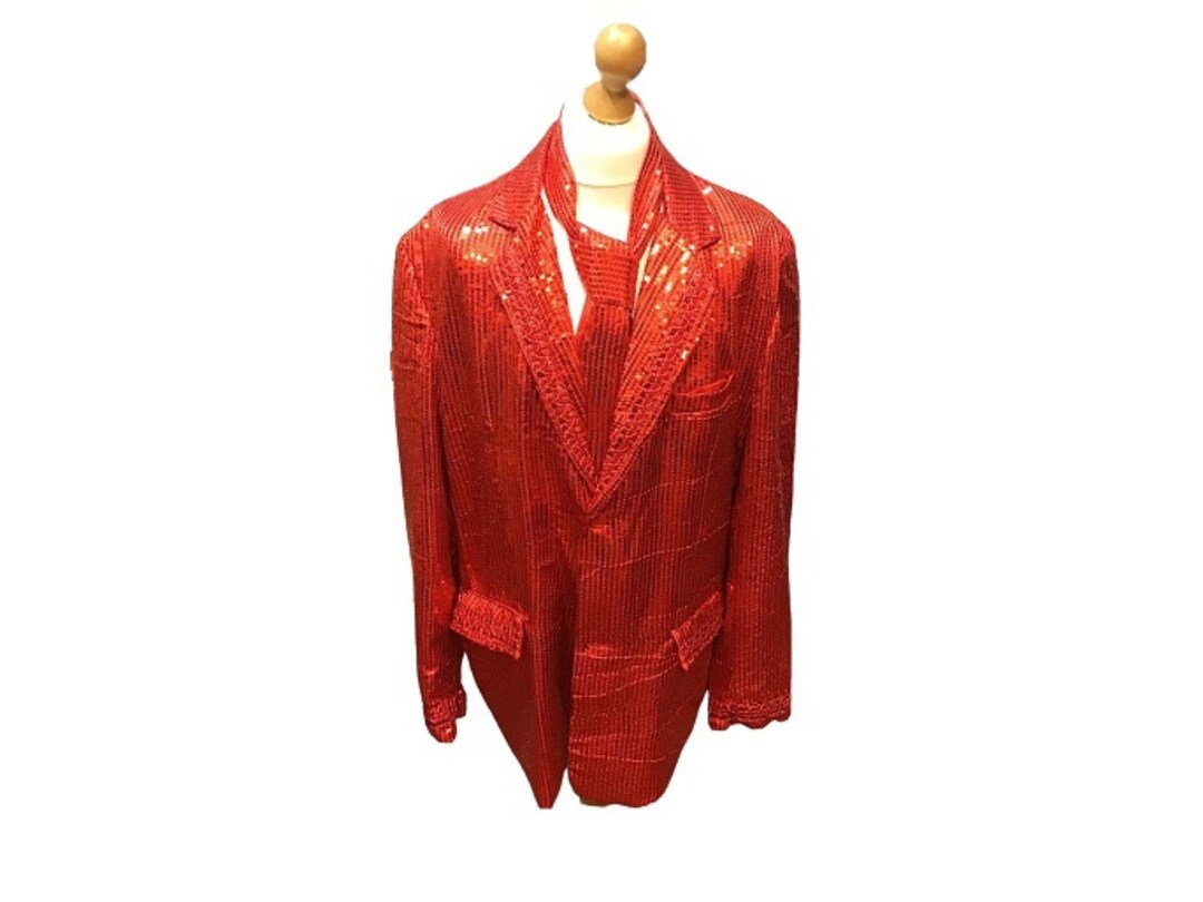 Red Sequin Jacket , Mens Red Sequin Jacket , LED Red Sequin Jacket ...