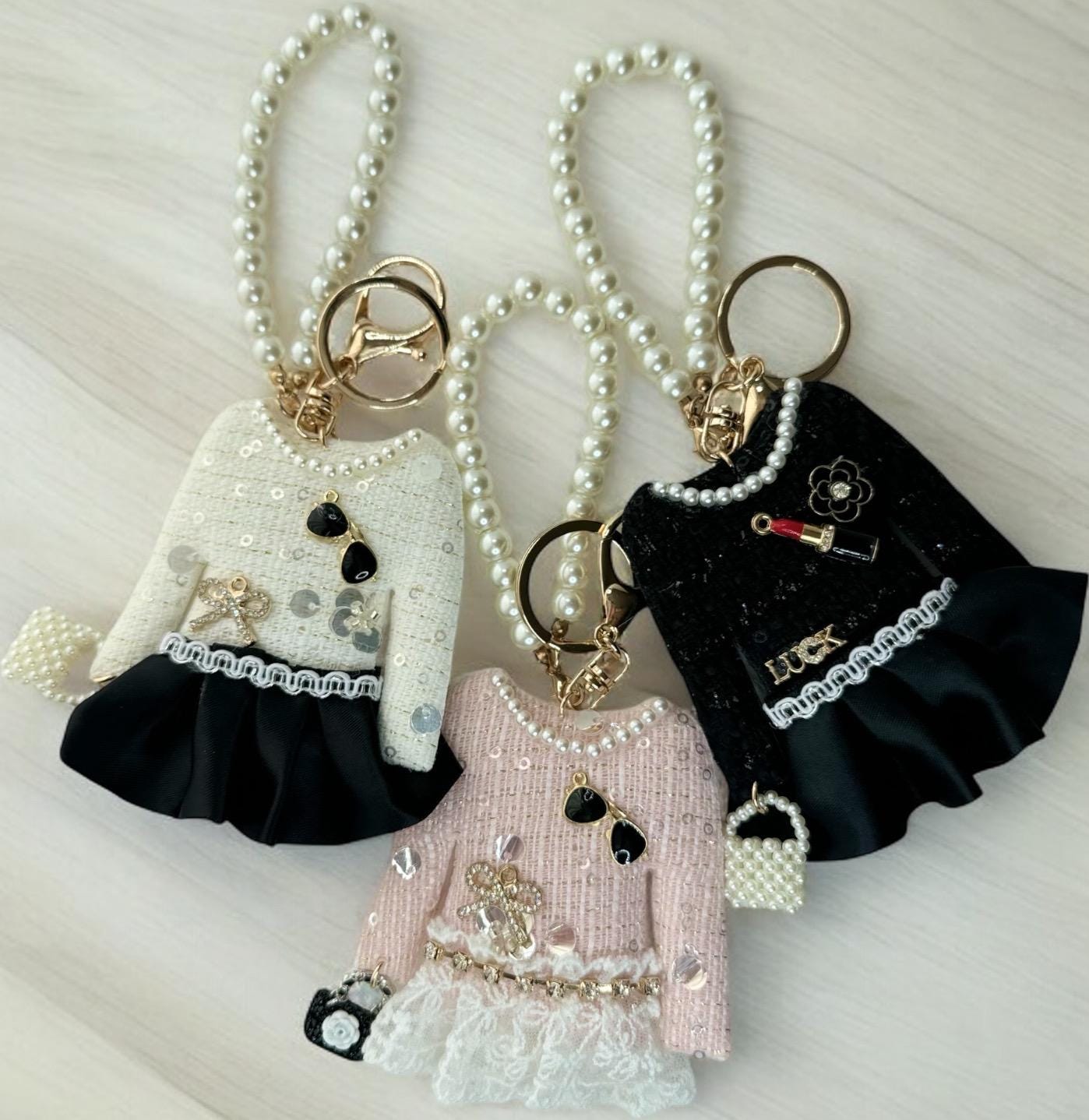 Outfit Keychain With Accessories - Etsy