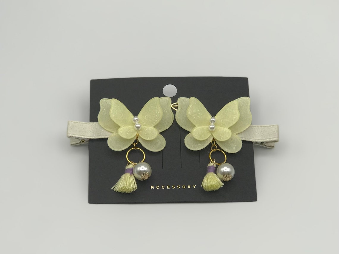 Korean Traditional Hanbok Butterfly Hair Clips (1 Set - 2 Pieces) - Etsy