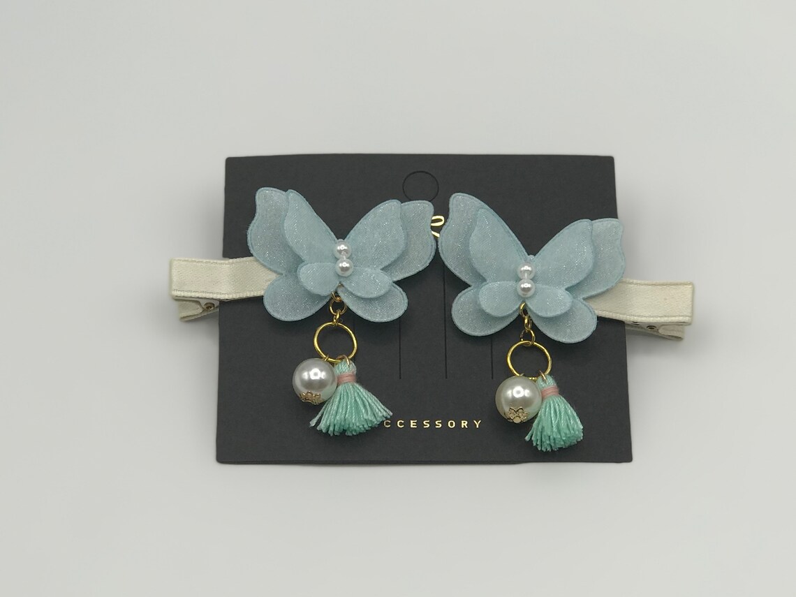 Korean Traditional Hanbok Butterfly Hair Clips (1 Set - 2 Pieces) - Etsy