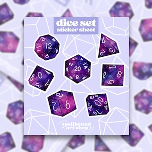 Dnd Dice Set Sticker Sheet Dnd Stickers TTRPG Stickers - Etsy