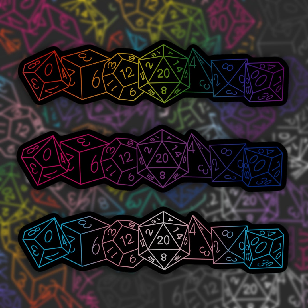 Dnd Dice Pride Flag Stickers Dnd Stickers TTRPG Stickers - Etsy