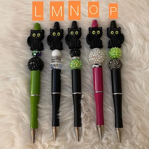 Halloween Black Cat Beaded Pen - Etsy