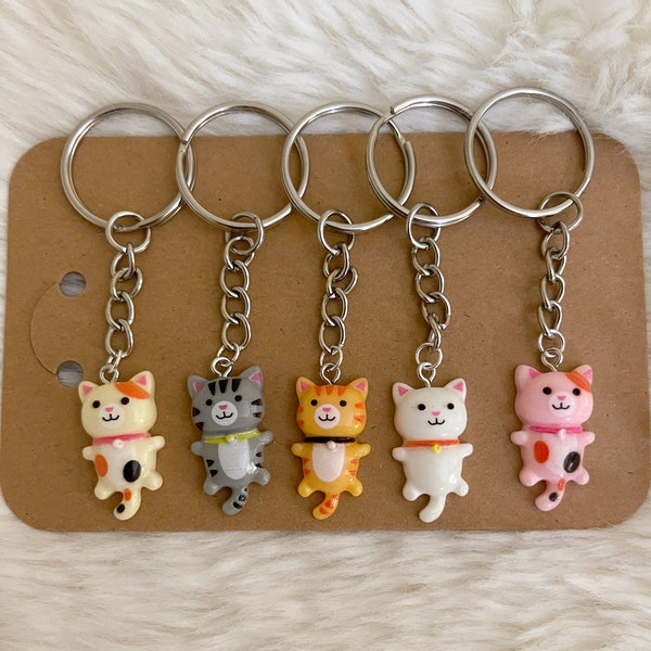 Cat Keychain - Etsy