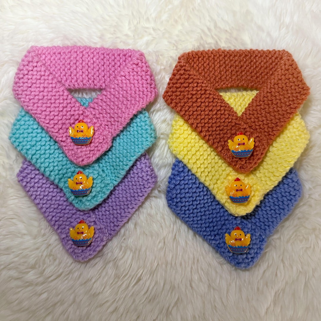 Easter Chick | Knit Pet Scarf - Etsy