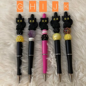 Halloween Black Cat Beaded Pen - Etsy