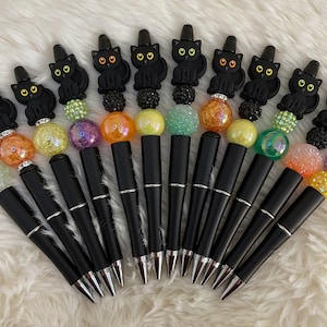Halloween Black Cat Beaded Pen - Etsy