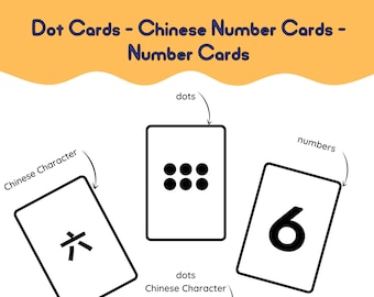 Chinese Number Flashcards - Etsy