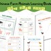 Farm Animal Chinese Learning Busy Book for Preschool, Pre-k, K, Home ...