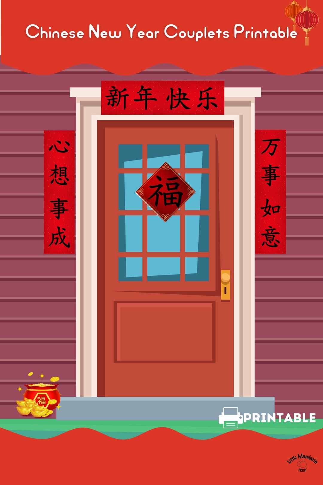 Chinese New Year Couplets Printable - DIY Spring Couplets - Celebrate ...