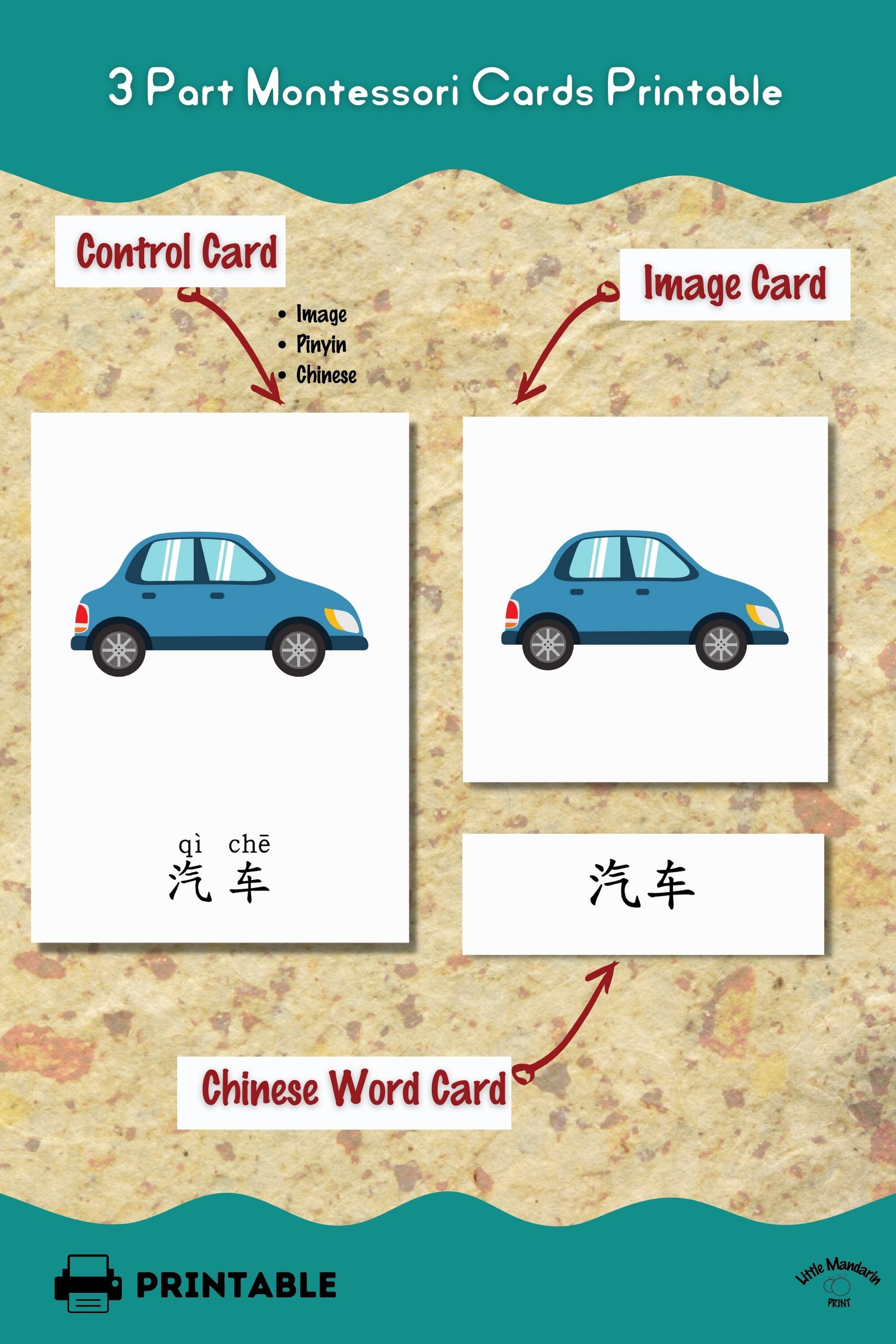 Transportation Chinese Learning Flashcards for Kids • Chinese Learning ...