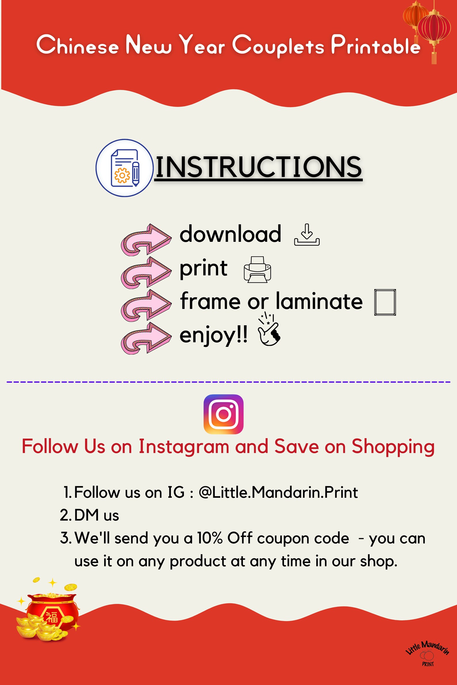 Chinese New Year Couplets Printable - DIY Spring Couplets - Celebrate ...