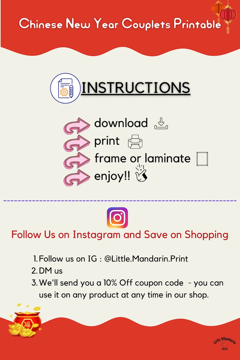 Chinese New Year Couplets Printable - DIY Spring Couplets - Celebrate ...