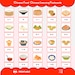 Chinese Food Chinese Learning Montessori 3-part Flashcards for - Etsy