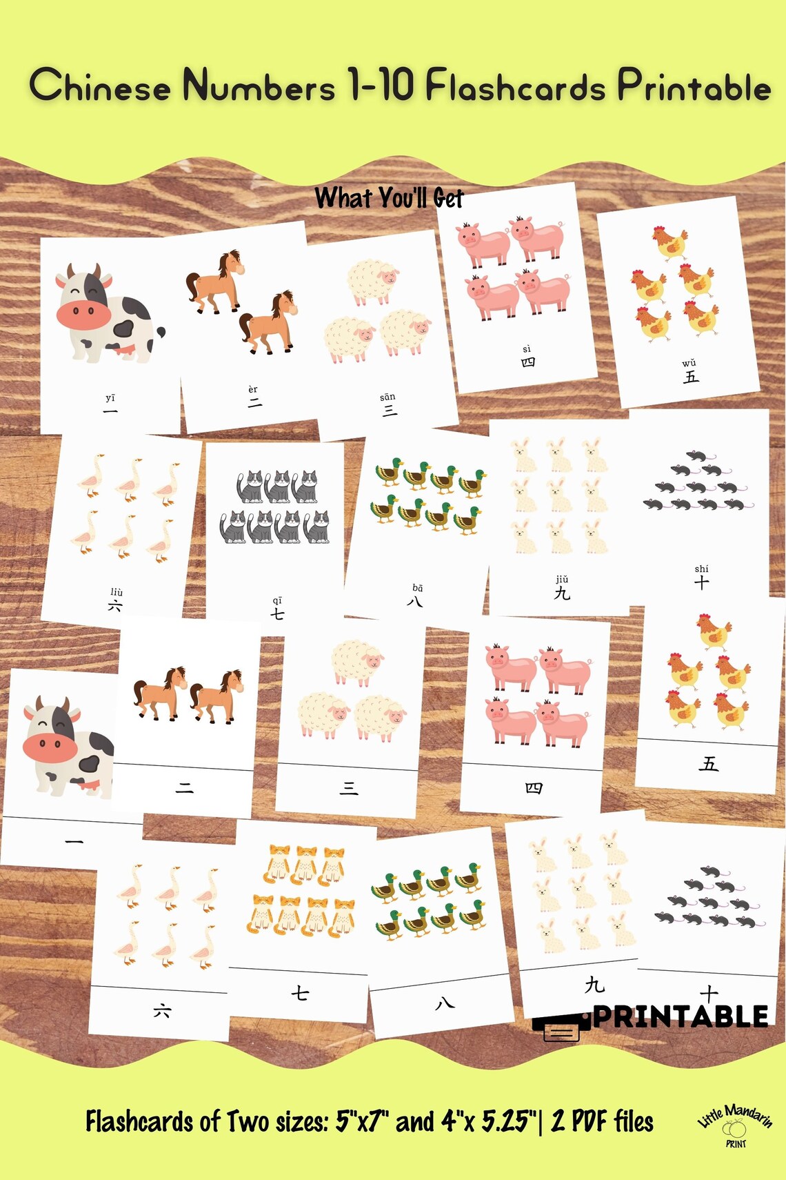 Numbers 1-10 Chinese Learning Flashcards for Kids Chinese Learning ...