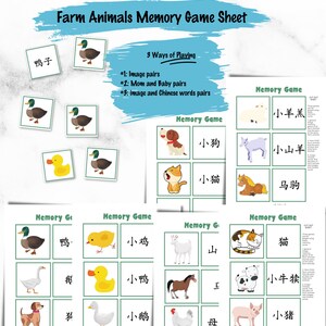 Farm Animal Chinese Learning Busy Book for Preschool, Pre-k, K, Home ...