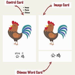 Farm Animals Chinese Learning Flashcards for Kids Chinese Learning ...