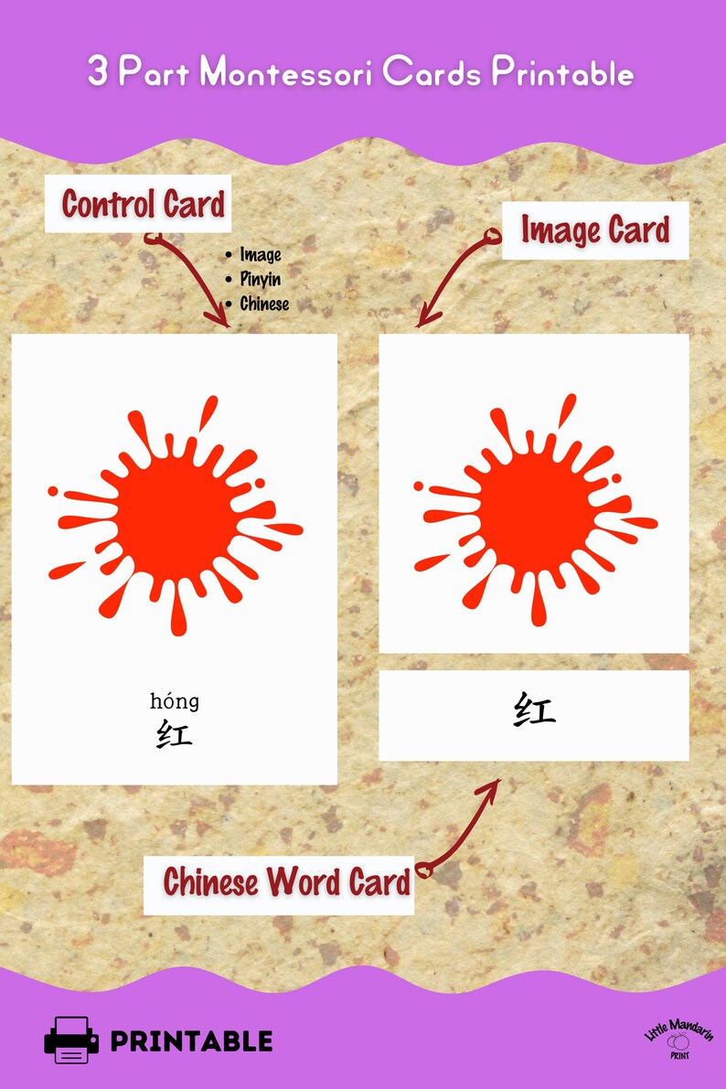 Colors Chinese Learning Flashcards for Kids • Chinese Learning Print ...