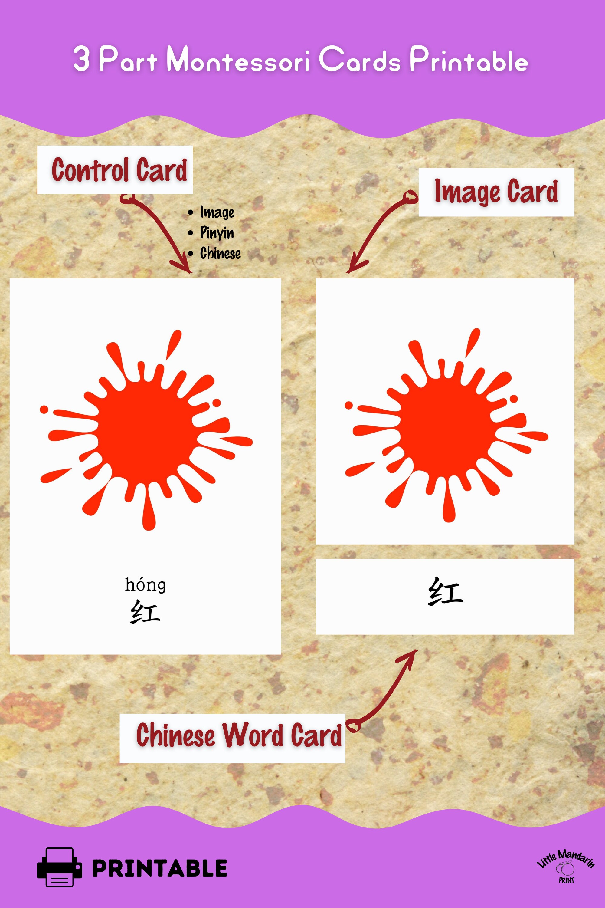 Colors Chinese Learning Flashcards for Kids • Chinese Learning Print ...