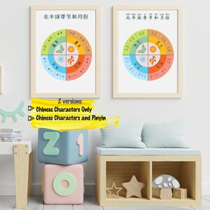 Seasons and Months Chinese Poster • Educational Print • Nursery ...