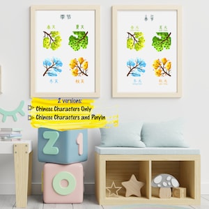 Seasons and Months Chinese Poster • Educational Print • Nursery ...