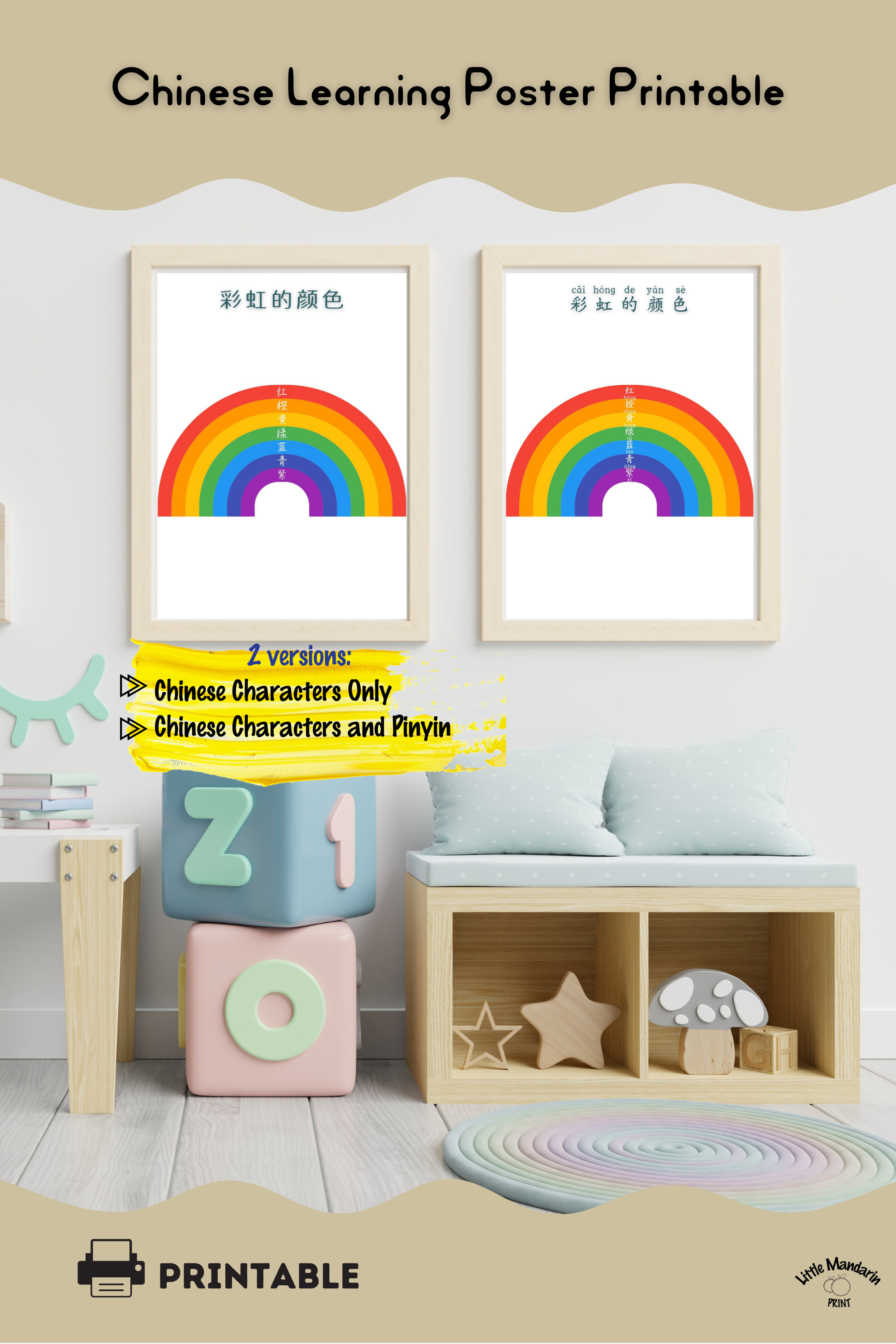 Set of 9 Chinese Learning Posters Educational Print Homeschool ...